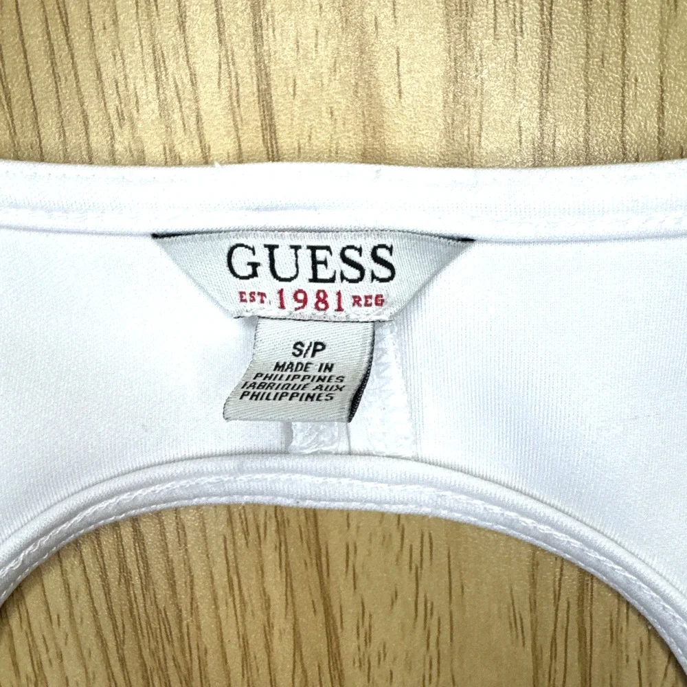 Guess | Dresses | Guess White Bodycon Mini Dress Petite Small Keyhole ...